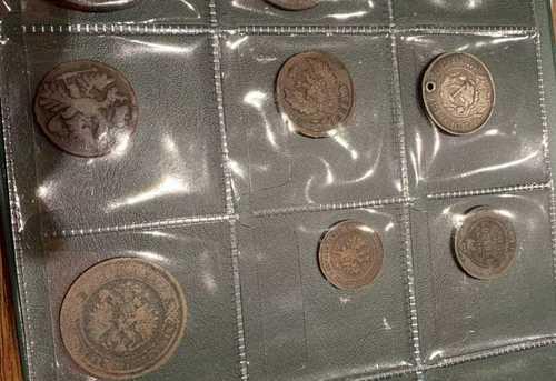 Различные коллекции монет и купюр