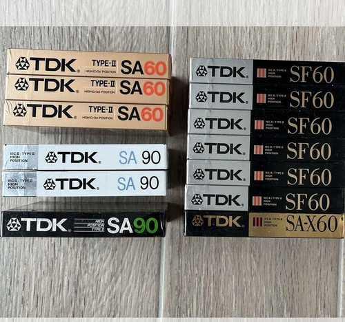 Аудиокассеты TDK SA, SA-X, SF, CDing