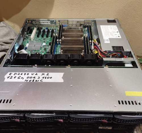 1U SuperMicro Intel(R) Xeon(R) CPU 2xE5-2670 v2 2