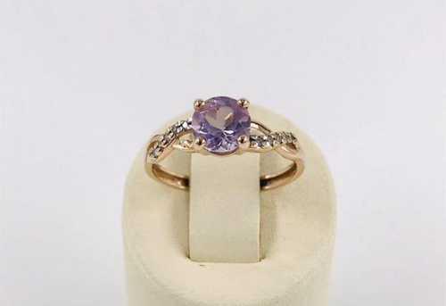 Золотое кольцо с бриллиантами 585 размер 15,9 РФ