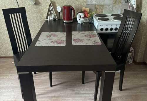 Кухонный стол раздвижной + стулья