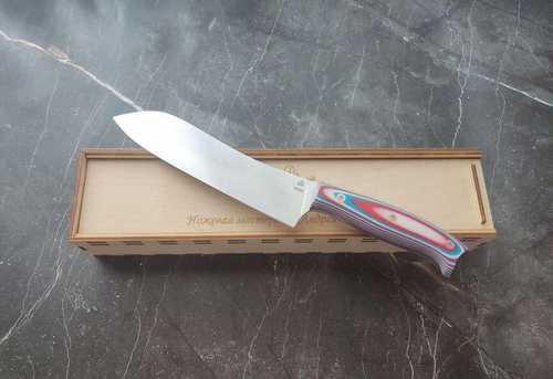 Шеф нож кухонный, n690, g10, пины