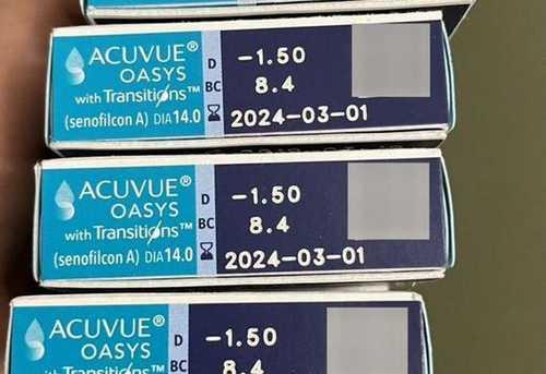 Oasys with transitions -1,5 линзы Acuvue