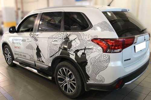 Пороги труба 76 мм Mitsubishi Outlander 2015