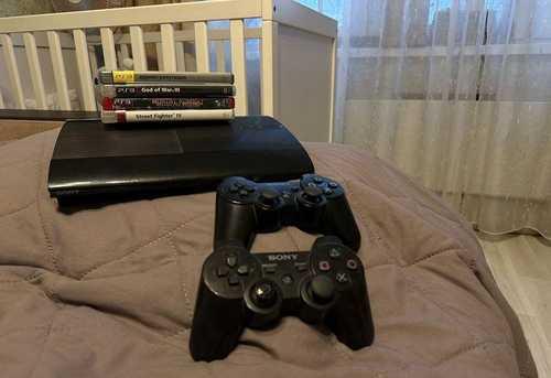 Sony PS3 playstation + 4 игры