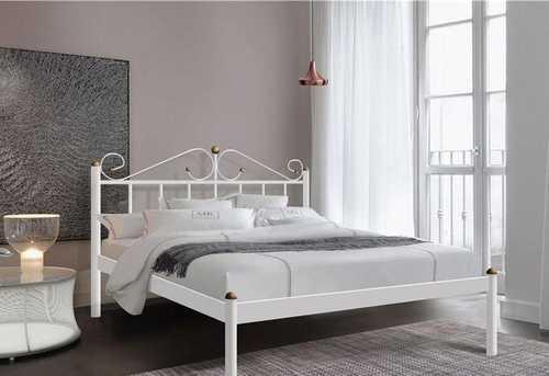 Кровать "Розана" (120х200/металл основание) Белый
