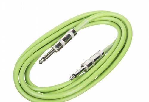 Инструментальный кабель Foix Jack 6.3, 3м, зеленый