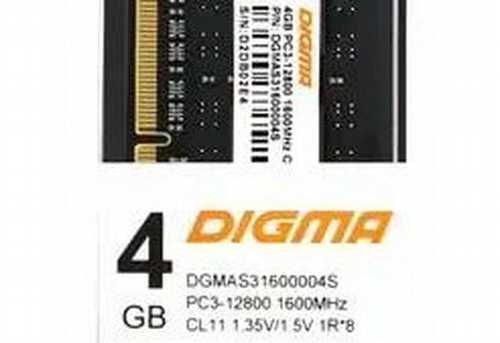 Память DDR3L 4Gb 1600MHz Digma dgmas31600004S RTL