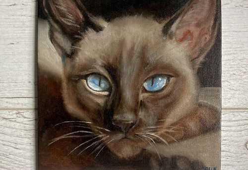 Картина маслом кот