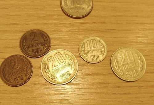 Старые болгарские монеты стотинки