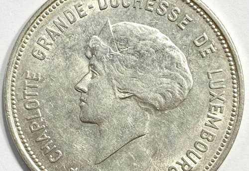 Монета. Люксембург. 5 франков 1929 год. Серебро