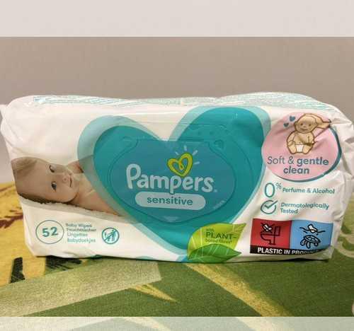 Влажные салфетки pampers sensitive