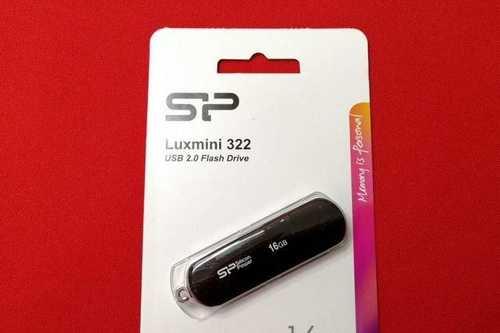 Флешка Silicon Power 16GB LuxMini 322 Black USB 2
