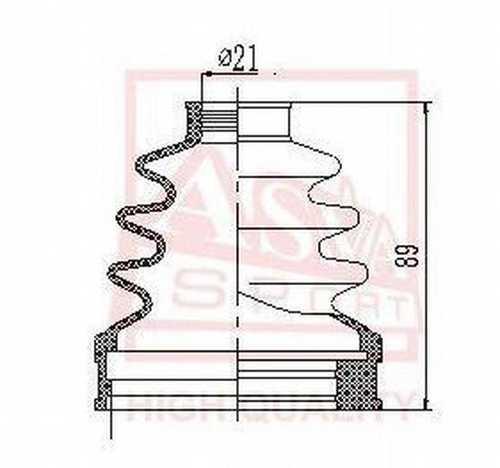 Пыльник ШРУС solaris/RIO 21x65x85 (без смазки)
