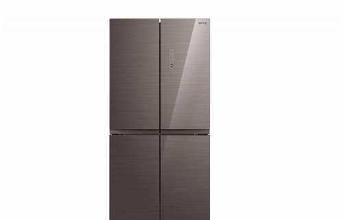 Холодильник side-by-side Korting 4 двери коричневы
