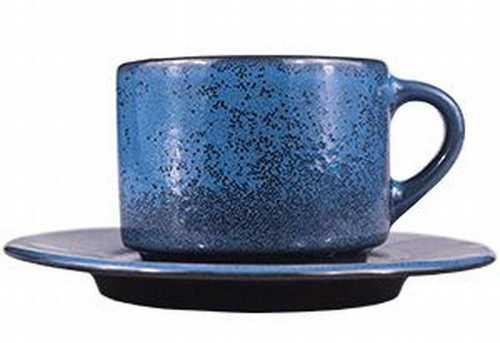 Пара чайная «Млечный путь голубой» D15,5см; черный