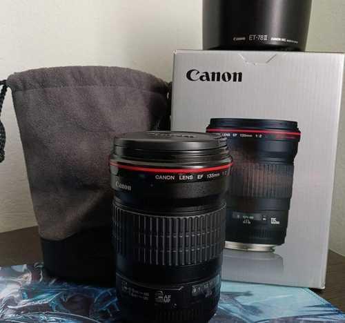 Объектив Canon 135 mm 1:2 L в состоянии нового