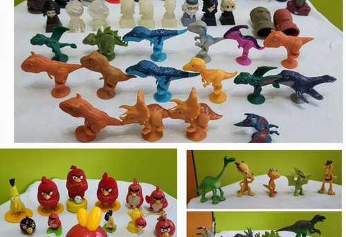 Игрушки из пятерочки,игрушки Энгри Берс,динозавры