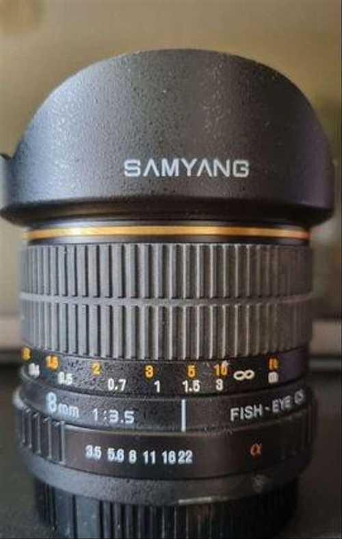 Samyang 8mm f3.5 Fish-eye для Sony, Canon