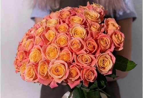 Шикарные Голландские розы Мисс Пигги 50 см 25 51 1