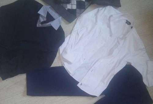 Вещи в школу первый 1 класс брюки, рубашка белая