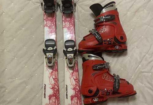 Горные лыжи fischer 100 и раздвижные ботинки Roces