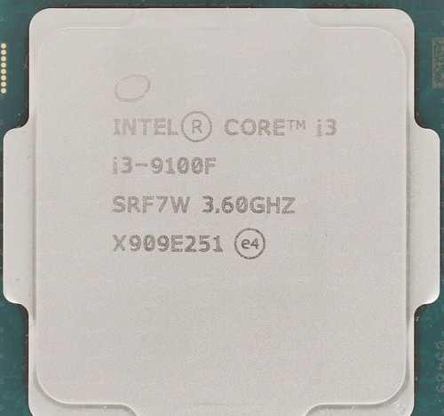 Процессор intel core i3 9100f