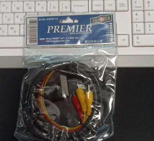 Кабель Scart - 4 RCA Premier 1.5m
