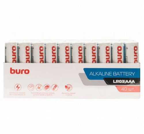 Батарейка алкалиновая ааа Buro LR03/AAA 40 шт bulk