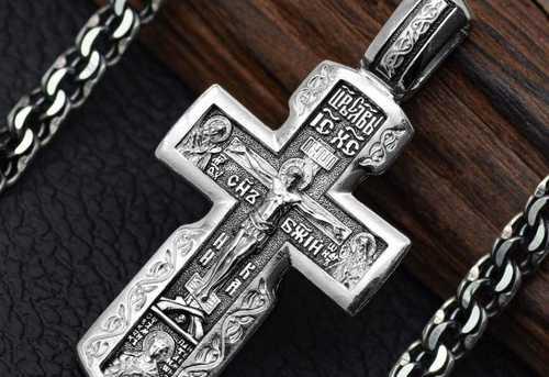 Крестик серебряный.Крест серебро мужской новый