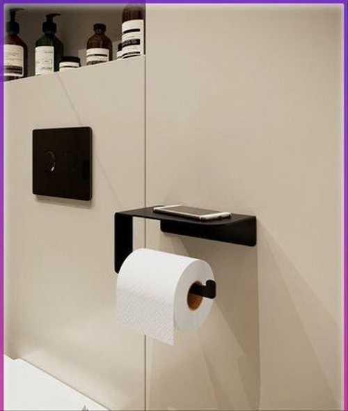 Держатель для туалетной бумаги черный