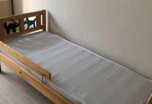 Кровать детская IKEA c матрасом