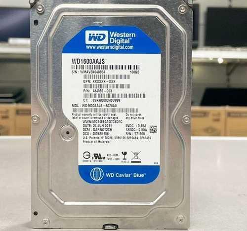 WD Caviar Blue, 160Gb, HDD, SATA II, 3.5"