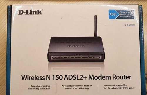 Adsl модем и роутер D-Link DSL-2640U б/у