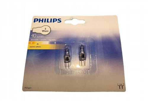 Лампа галогенная 12V 5W G4 Philips