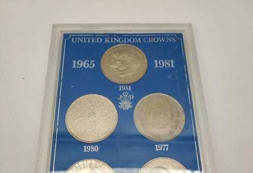 Набор юбилейных монет Великобритании (5шт): 1 крон