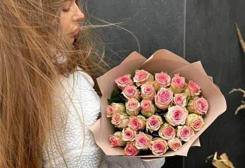 Розы 25 штук цветы букет с доставкой
