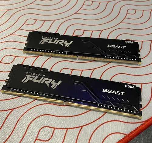 Kingston fury beast (2x8gb) 3200мгц