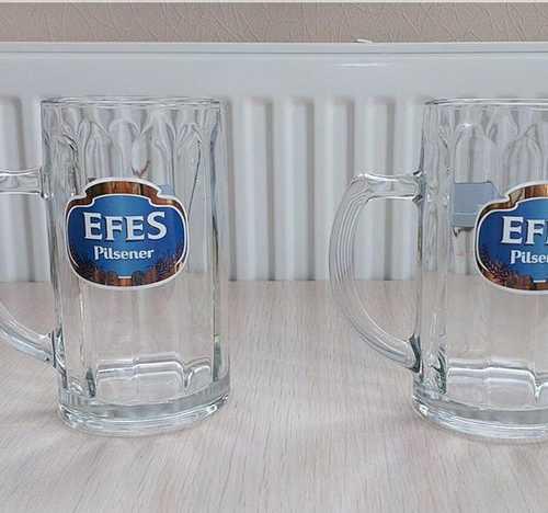 Кружки пивные Efes Pilsener новые, 2шт