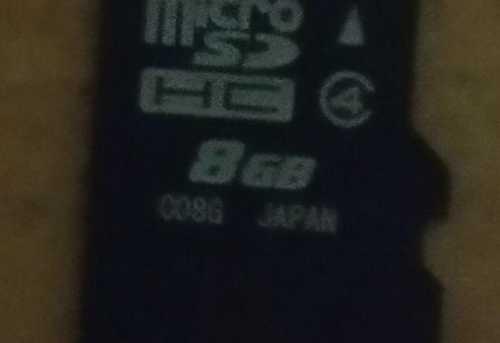 Карта памяти MicroSD 8 гб