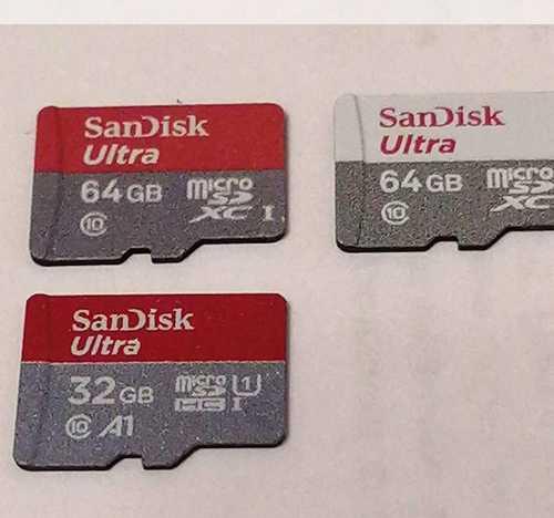 Карты памяти MicroSD SanDisk Ultra 10 кл 32 / 64Гб