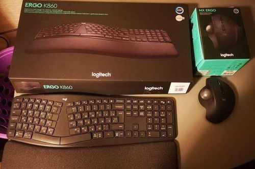 Беспроводная клавиатура и мышь logitech