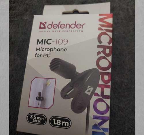 Микрофон Defender MIC-109 черный