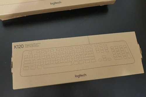 Клавиатура проводная Logitech K120, черная. Новая