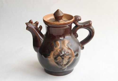 Кувшин чайник винтаж СССР керамика глазурь