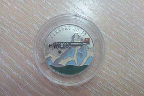 Конго 100 франков 1995г Самолет