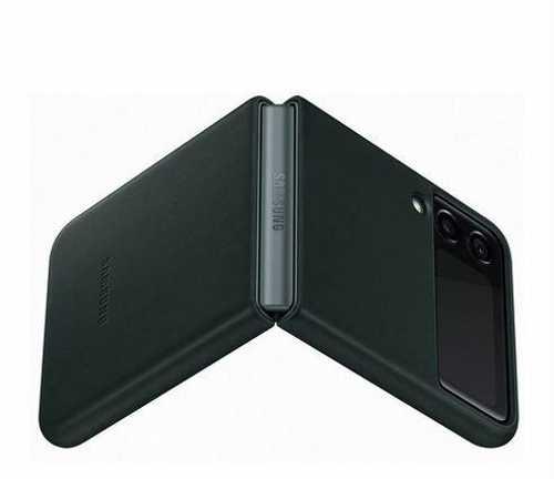 Чехол Samsung Leather Cover для Z Flip 3 (зелёный)