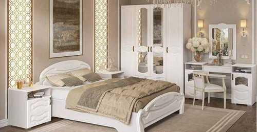 Модульная спальня Медина белая в наличии