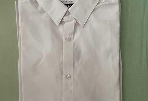 Белая классическая мужская рубашка h&m hm