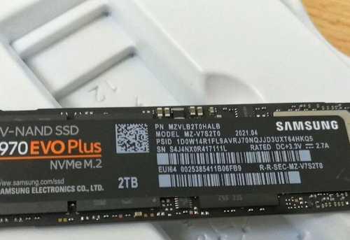 2000 гб SSD M.2 накопитель Samsung 970 EVO Plus